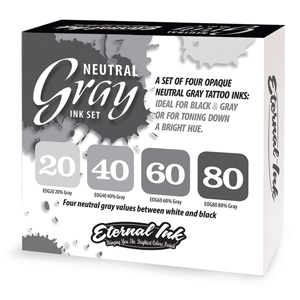 Eternal Ink Neutral Opaque Gray Set | T-PRO Tattoo Supply