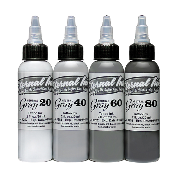 Eternal Ink Neutral Opaque Gray Set | T-PRO Tattoo Supply